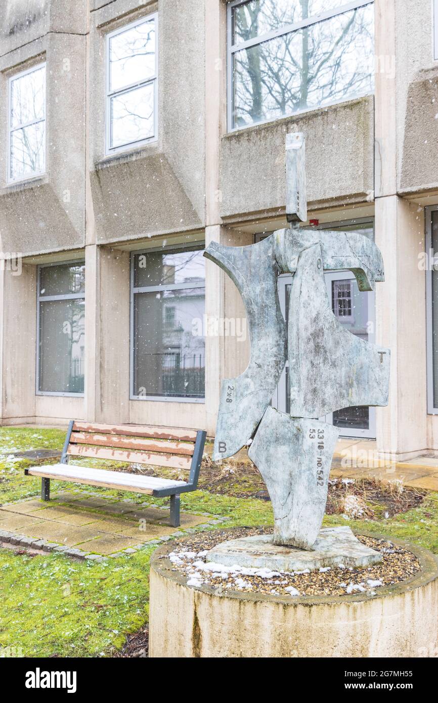 Behind New Walk showing the Clicker sculpture by John Atkin. Bench ...