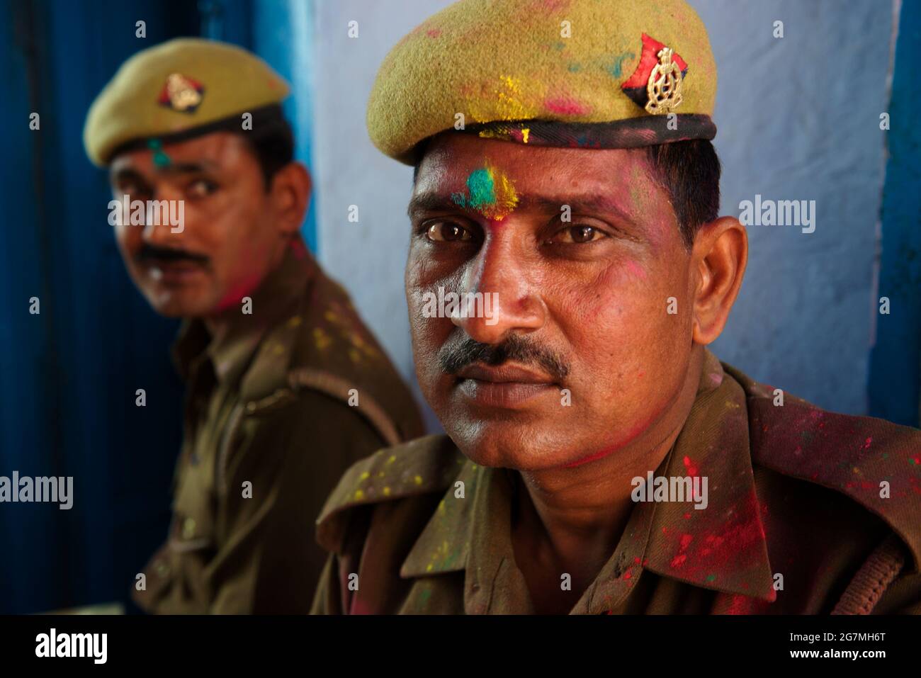 Revellers gather at the Shriji Temple (Laadli Sarkar Mahal),in Barsana ...