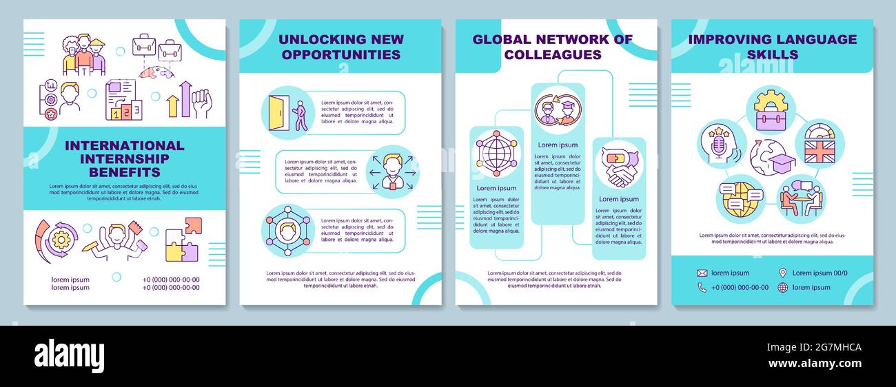 International internship benefits brochure template Stock Vector Image ...