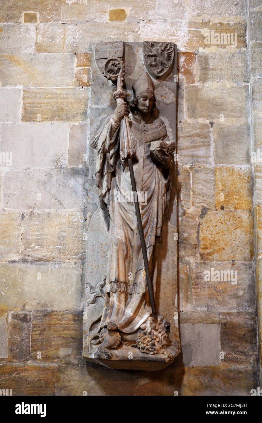 Bamberg, Germany: Interior of Bamberg Cathedral, a late Romanesque ...