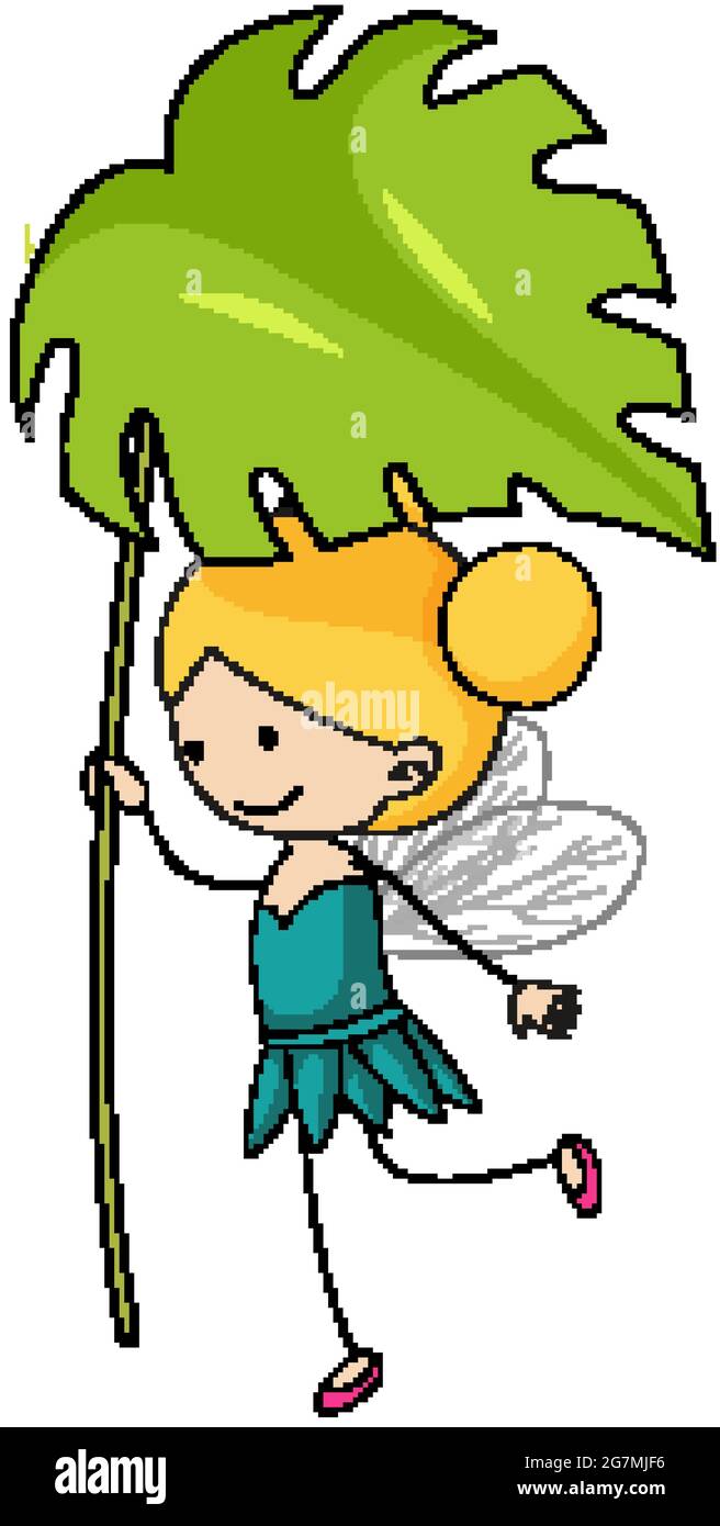 Simple cartoon character of a little fairy isolated illustration Stock ...