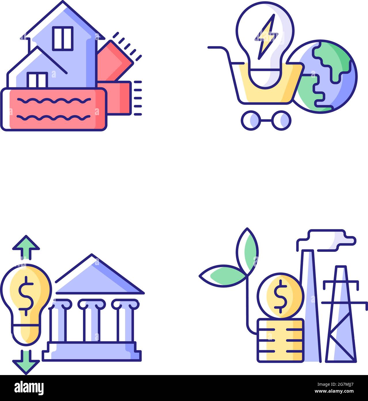 The environmental cost of energy Stock Vector Images - Alamy