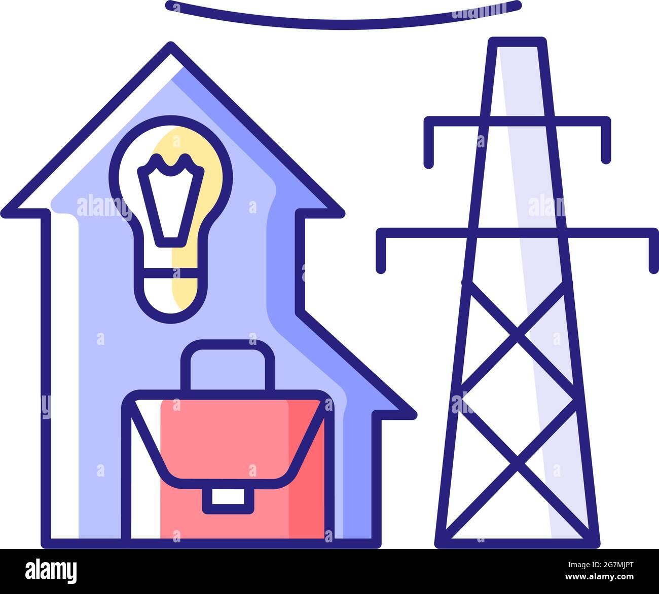 Electric utility RGB color icon Stock Vector Image & Art - Alamy