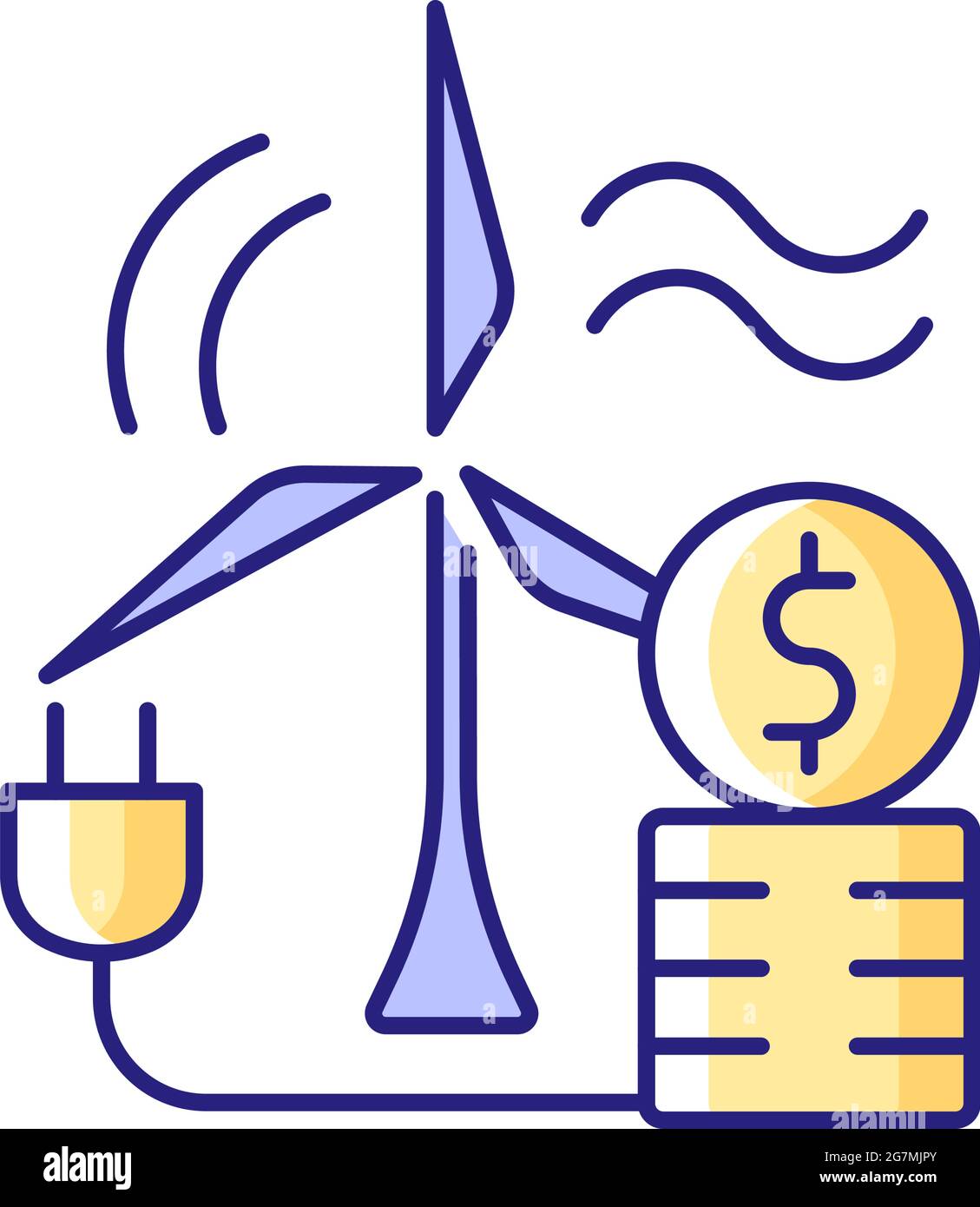 Wind energy price RGB color icon Stock Vector Image & Art - Alamy