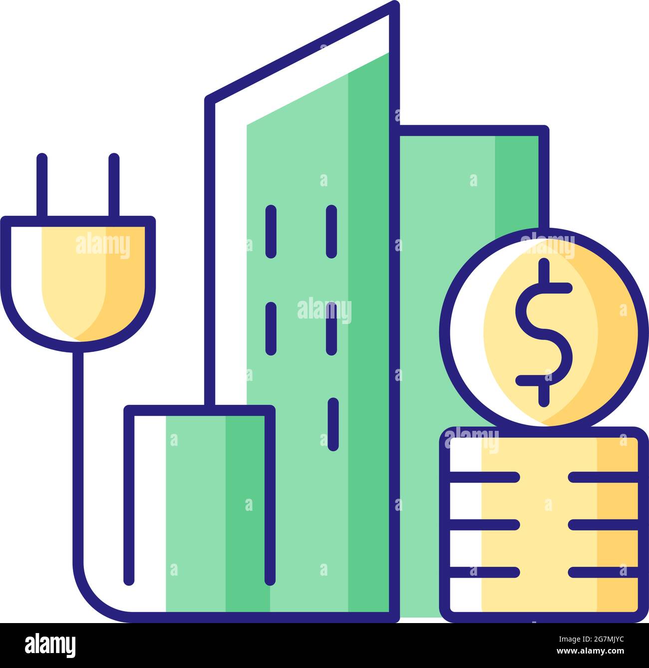 Urban energy price RGB color icon Stock Vector Image & Art - Alamy