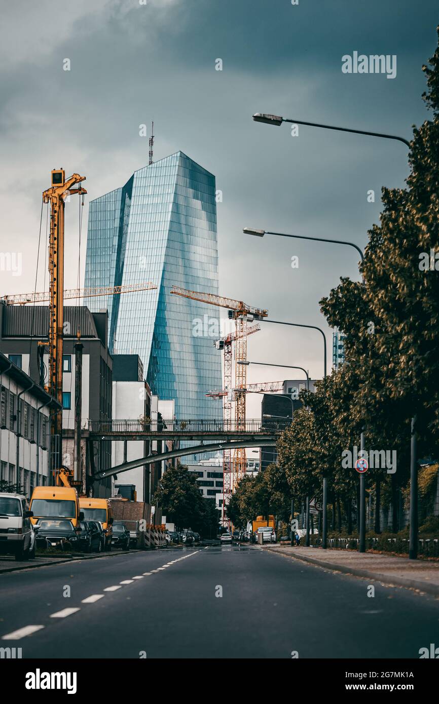European Central Bank ECB EZB Frankfurt street photo Stock Photo - Alamy