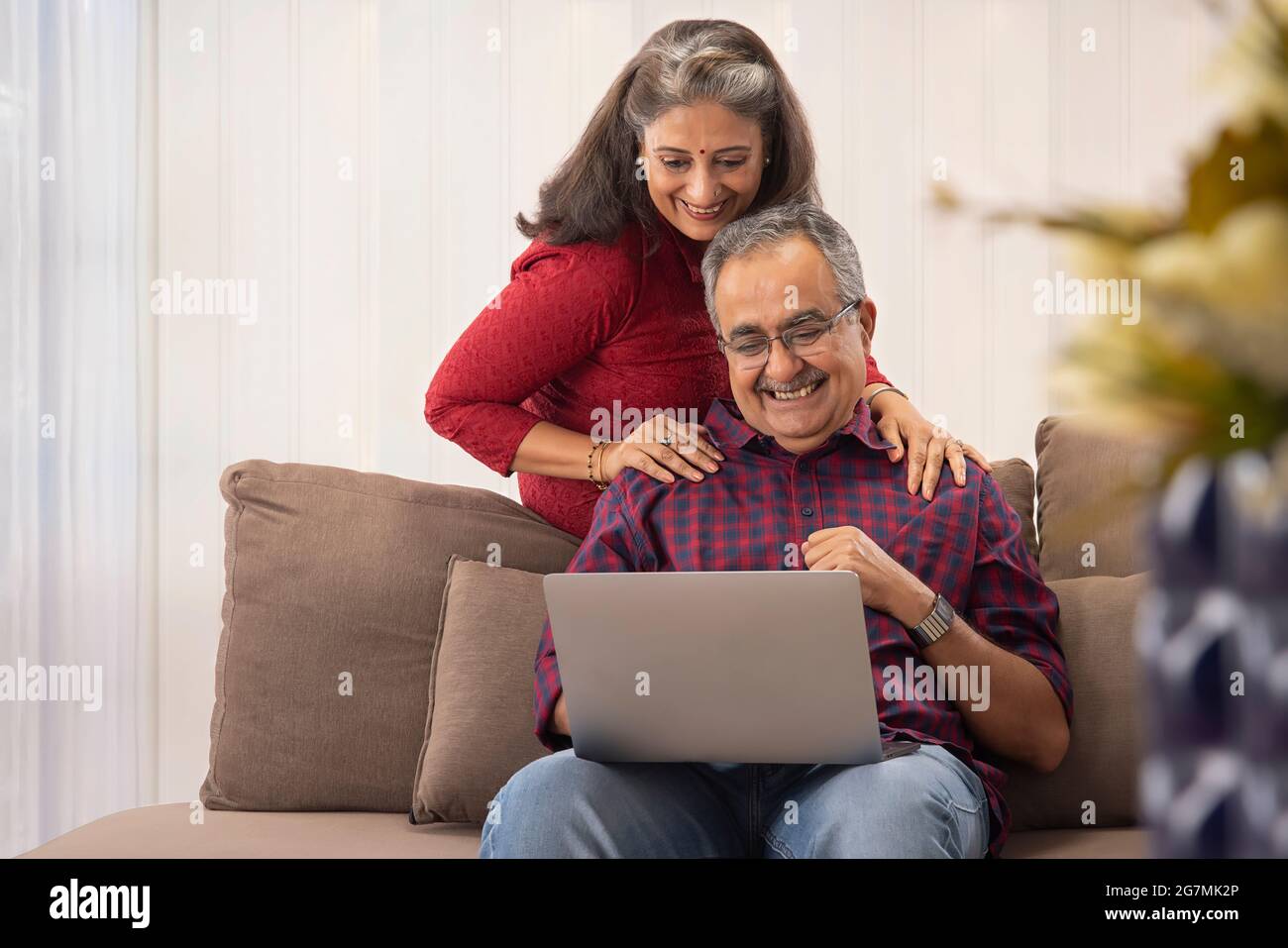 Senior woman happily using hi-res stock photography and images - Alamy