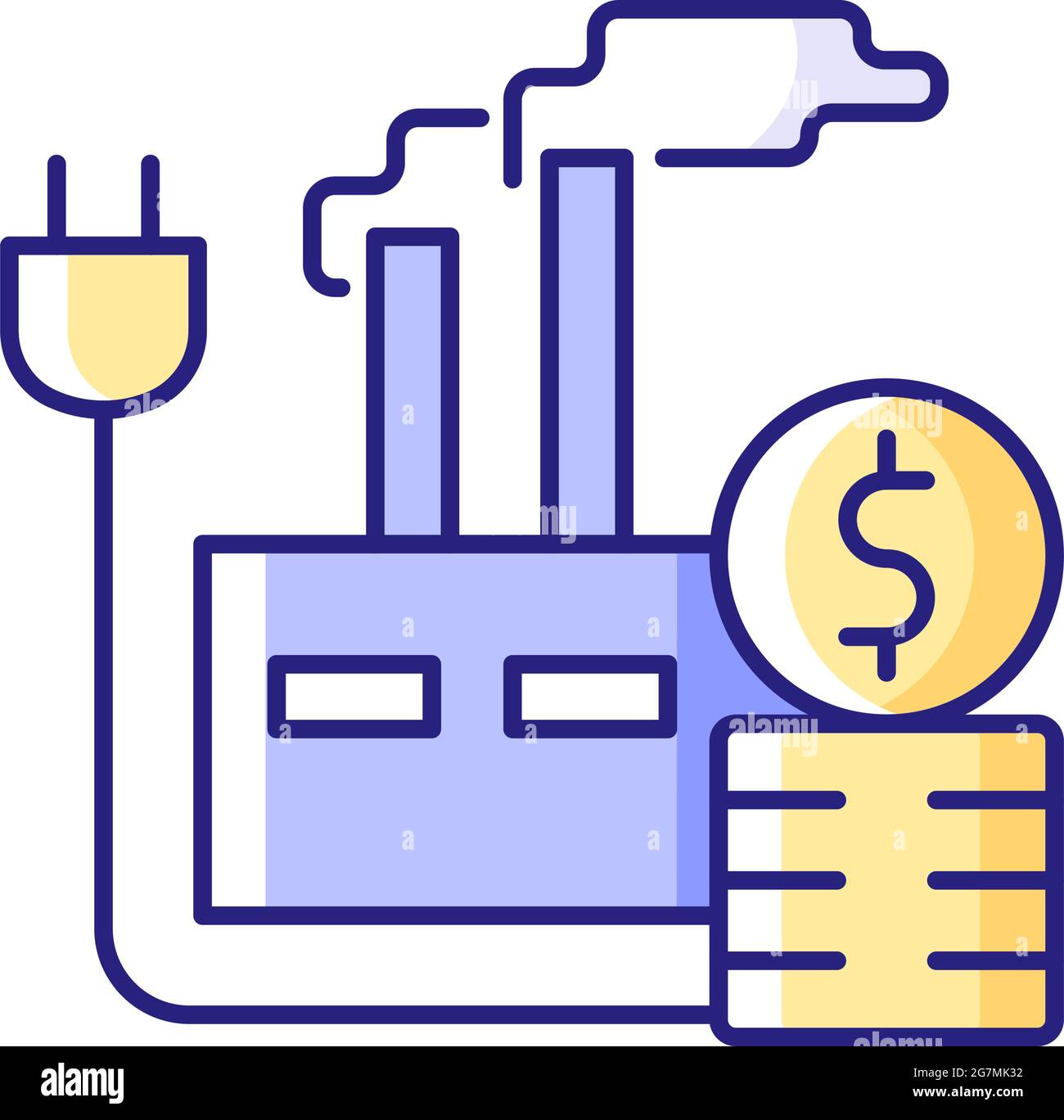 Energy price for industry RGB color icon Stock Vector Image & Art - Alamy