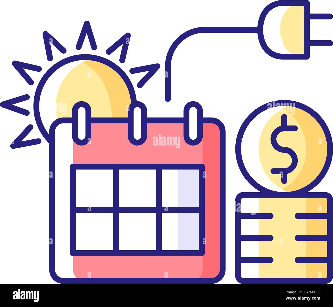 Power line in summer Cut Out Stock Images & Pictures - Alamy