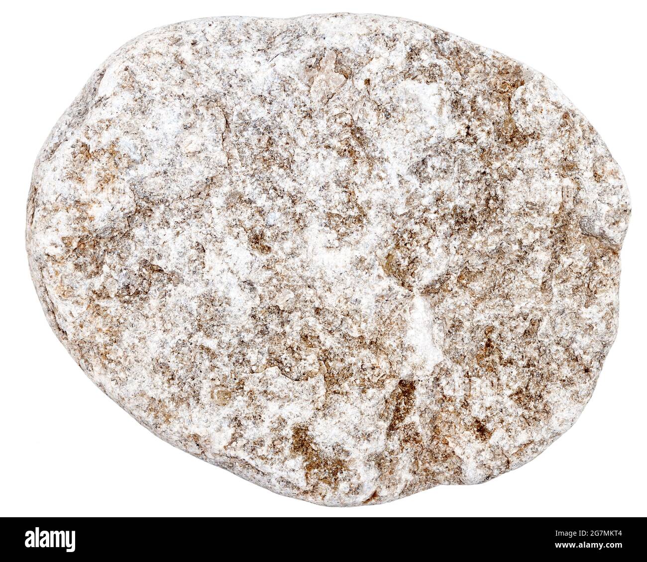 Top view of single gray pebble isolated on white background Stock Photo ...