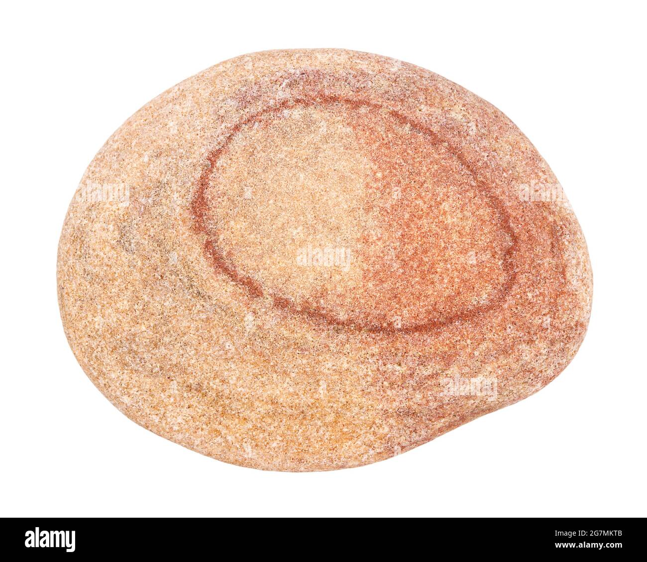 Top view of single red pebble isolated on white background Stock Photo ...