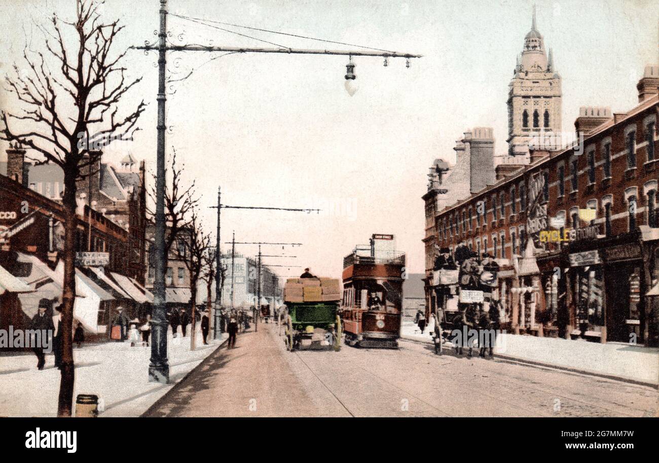 Barking road east ham 1906 Stock Photo - Alamy