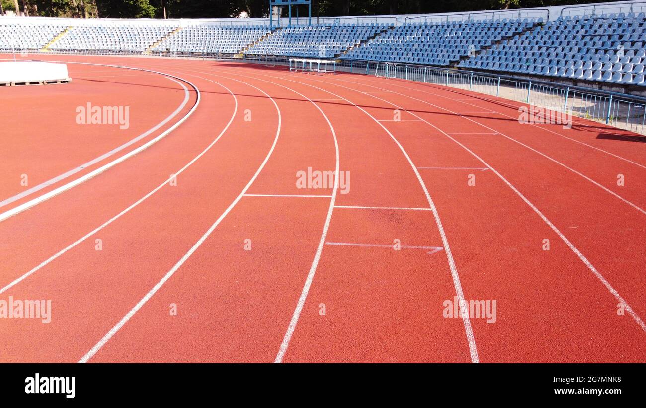 Running track background. Athletic competitions starting for run Stock ...