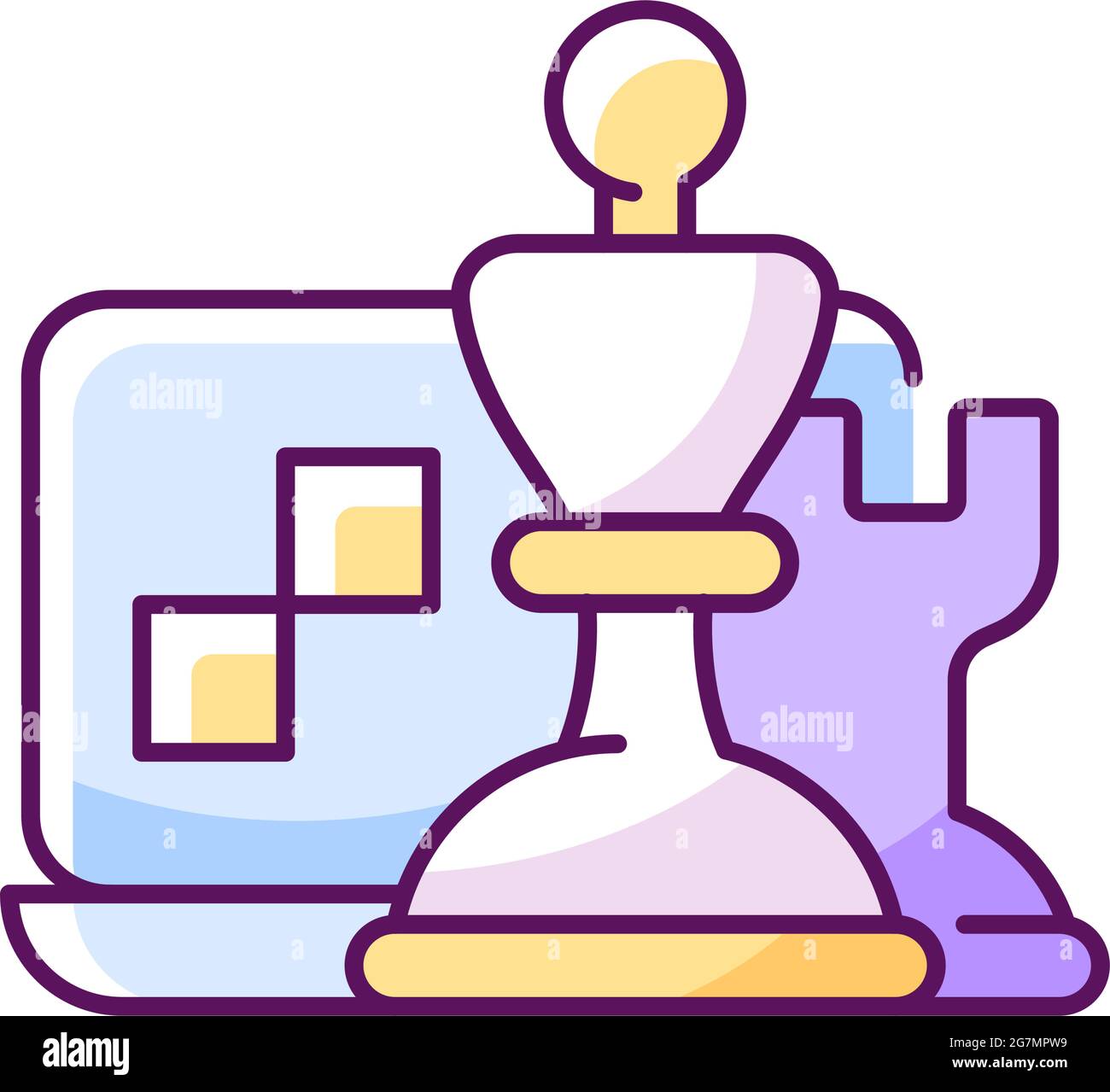 Online logic games and chess RGB color icon Stock Vector Image & Art ... Online logic games and chess RGB color icon Stock Vector Image & Art ...