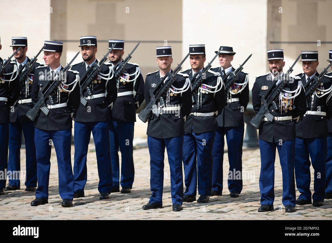 Police and Military ceremony of military valour decorations for the ...