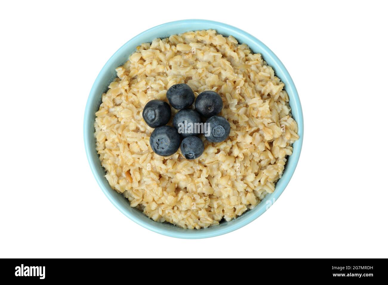 Bowl of fresh oatmeal isolated on white background Stock Photo - Alamy