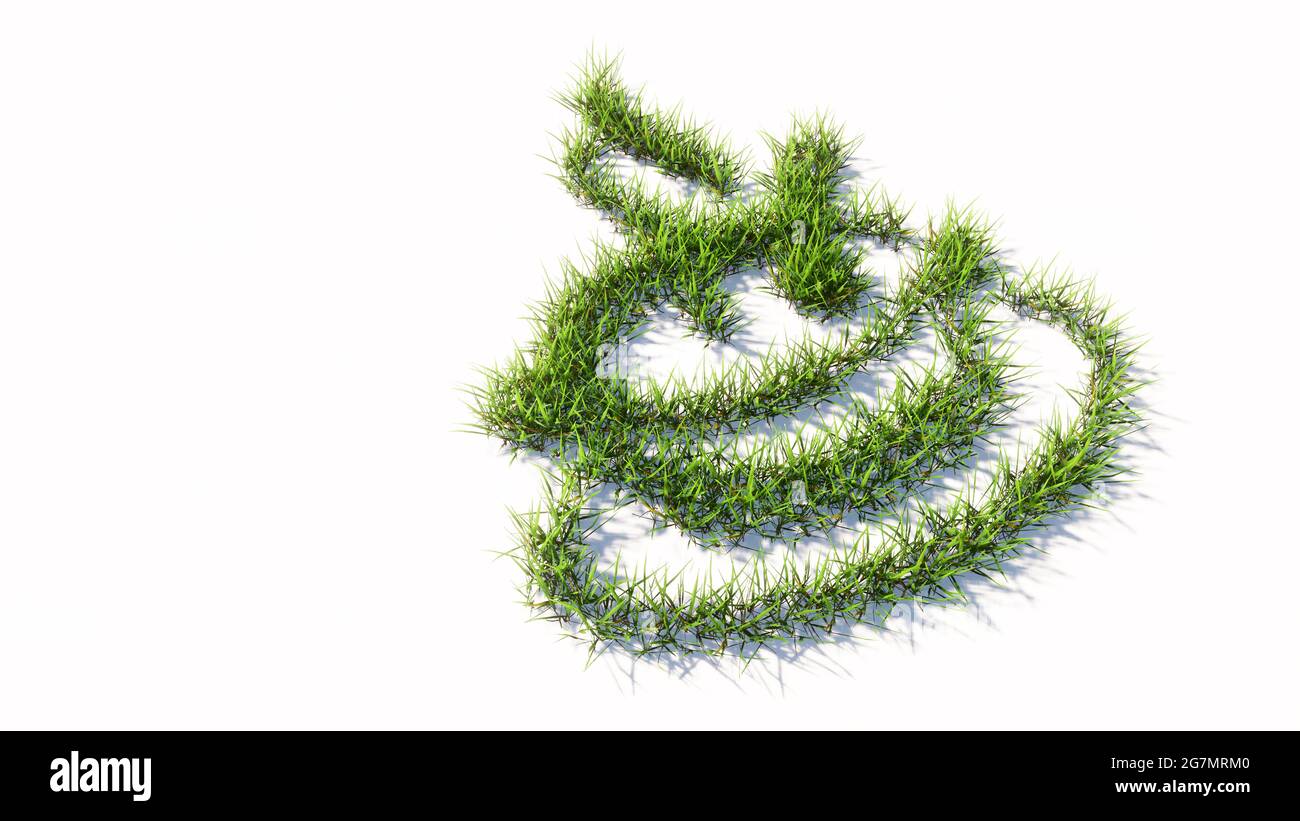 Concept or conceptual green summer lawn grass symbol shape isolated on ...