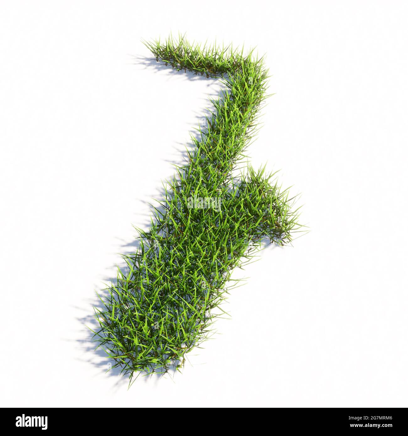 Concept or conceptual green summer lawn grass symbol isolated white ...