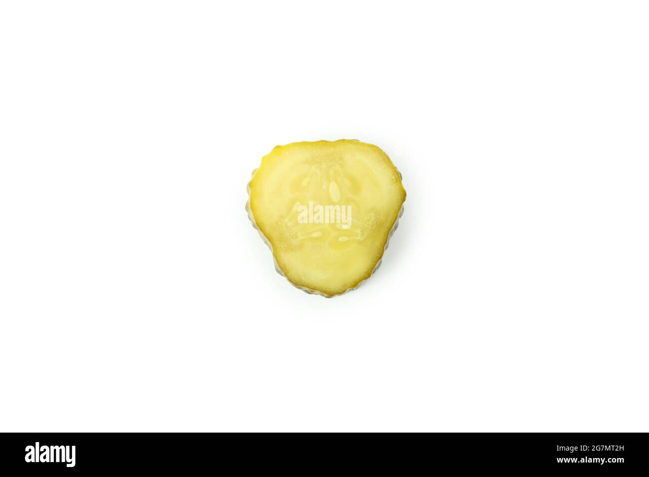 Slice of pickle isolated on white background Stock Photo - Alamy