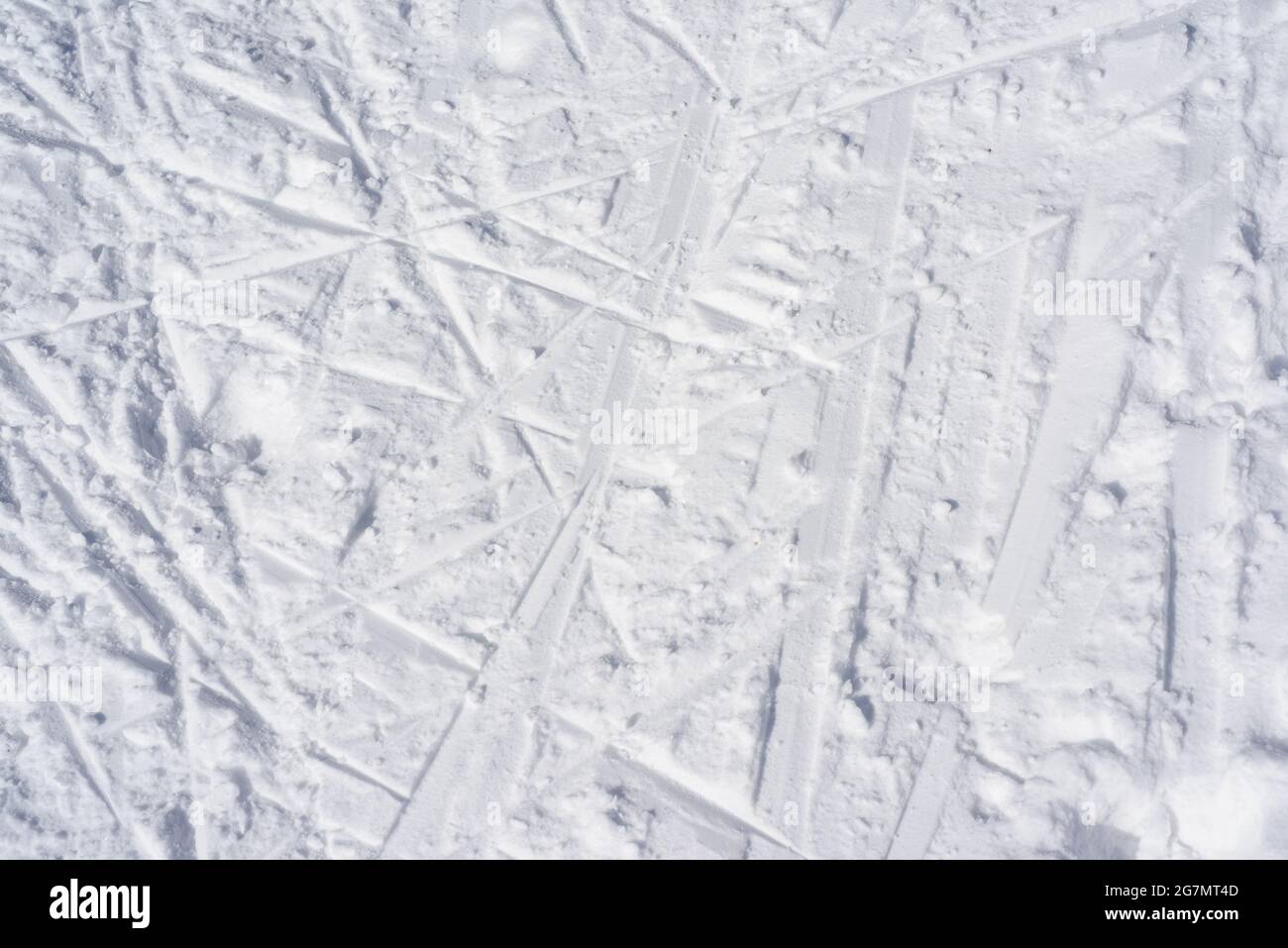 Ski tracks on snow time hi-res stock photography and images - Alamy