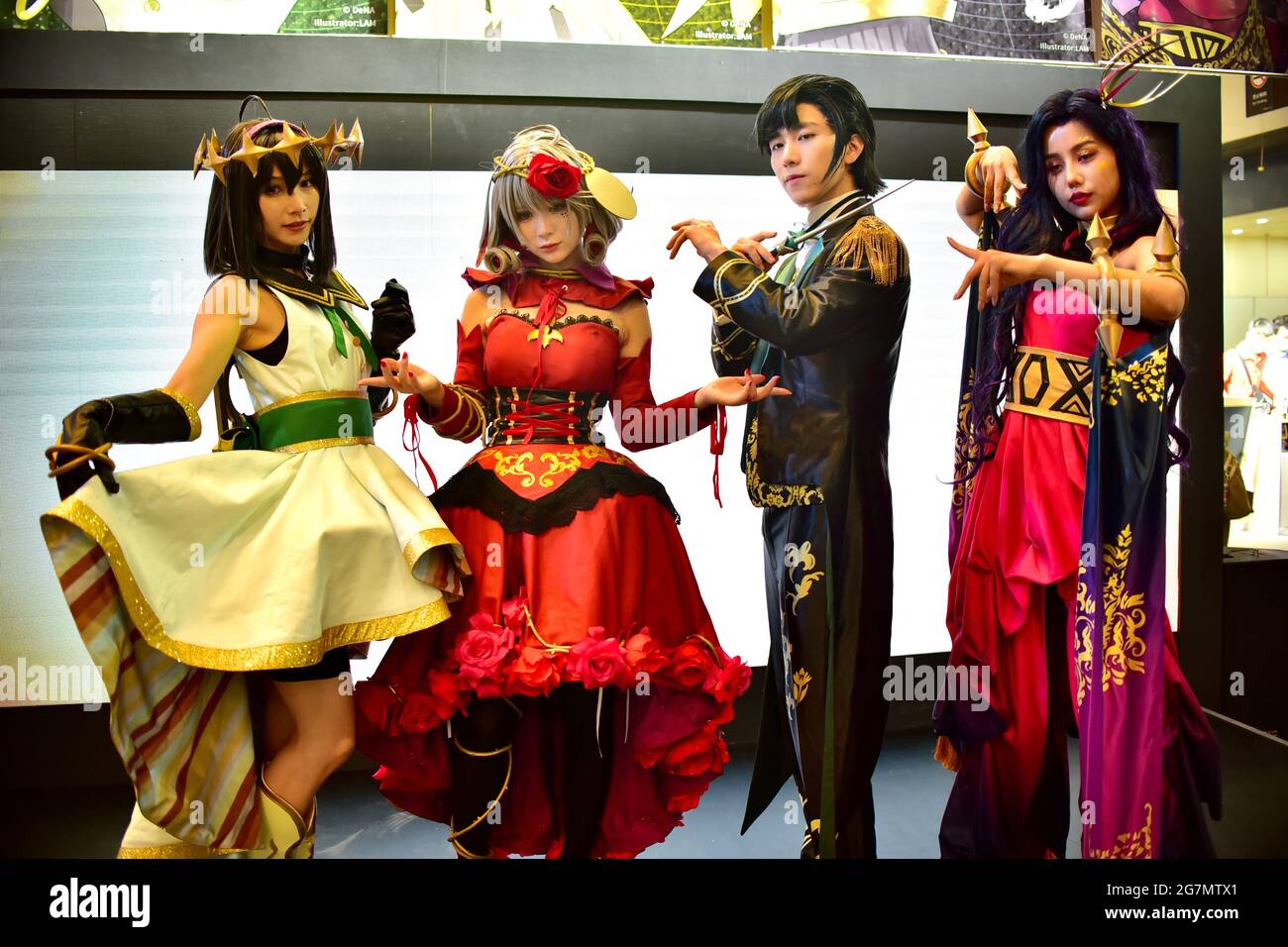 Cosplayers are posing during the first day of CCG EXPO, the CCG EXPO 2021 kicks off at Shanghai ...