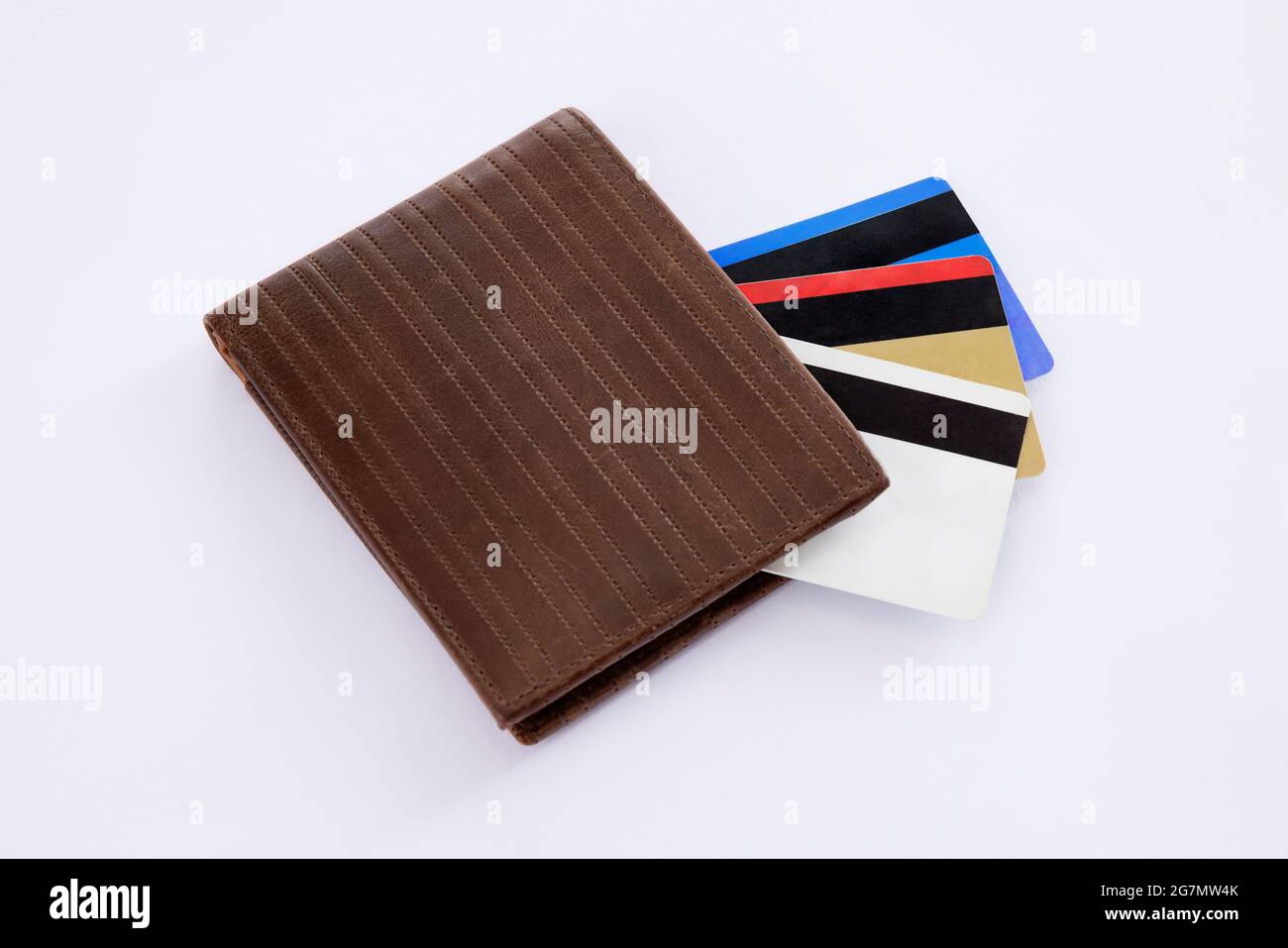Credit cards in a wallet Stock Photo - Alamy