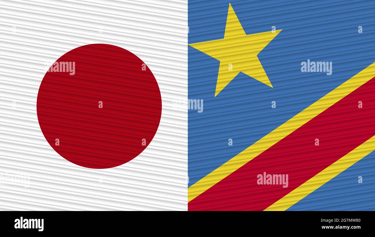 Denmark and Japan Two Half Flags Together Fabric Texture Illustration ...