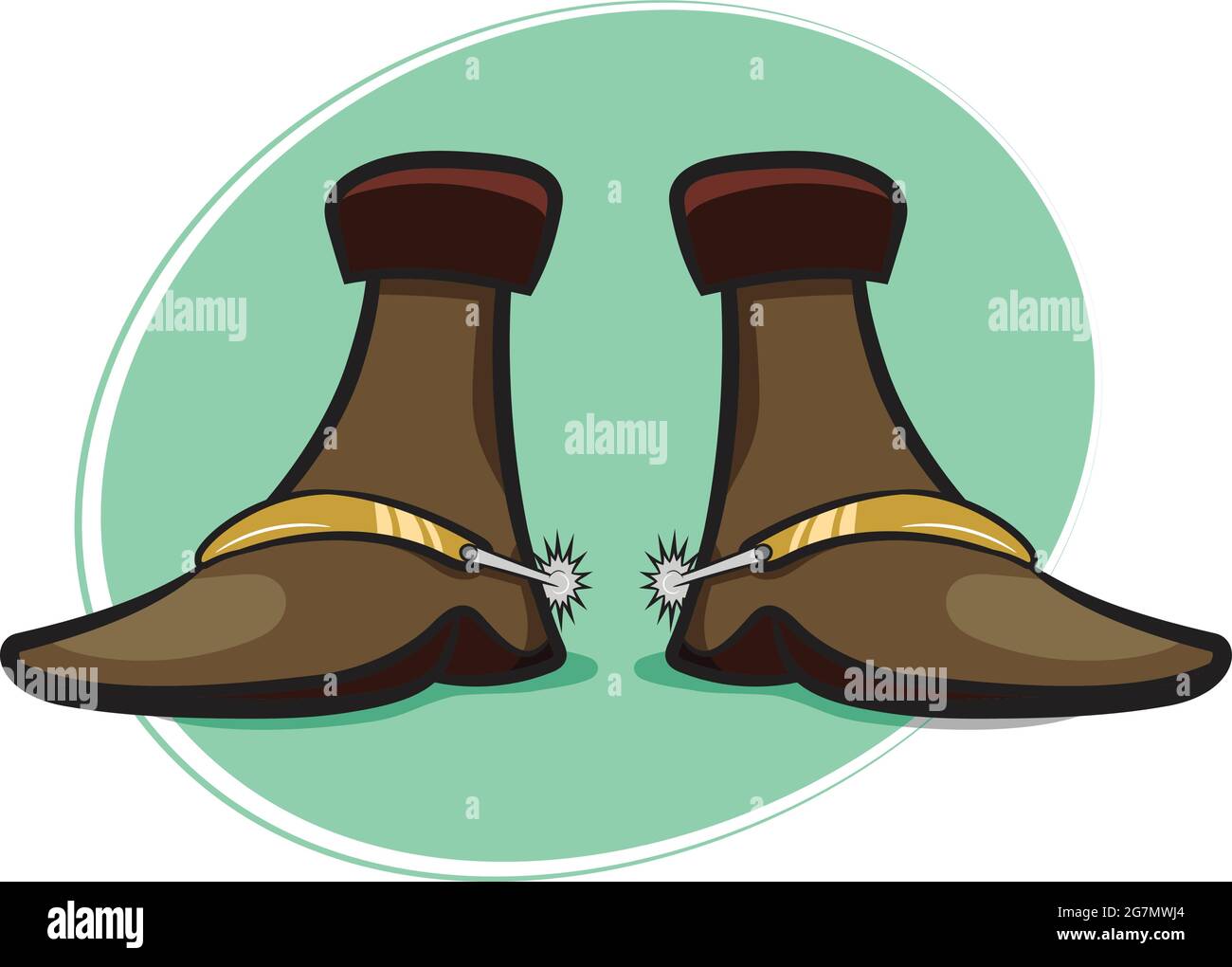 Cowboy Boots With Spurs Clipart