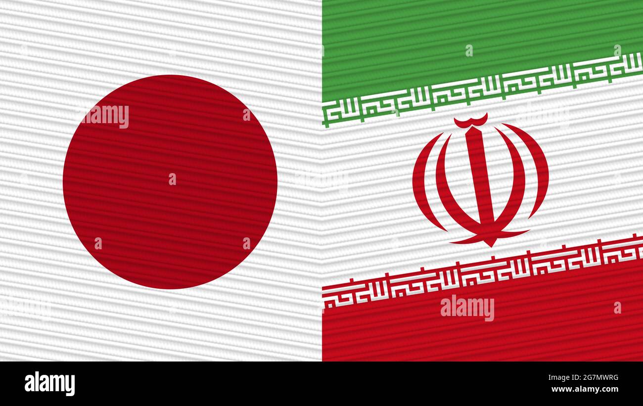 Iraq and Japan Two Half Flags Together Fabric Texture Illustration ...
