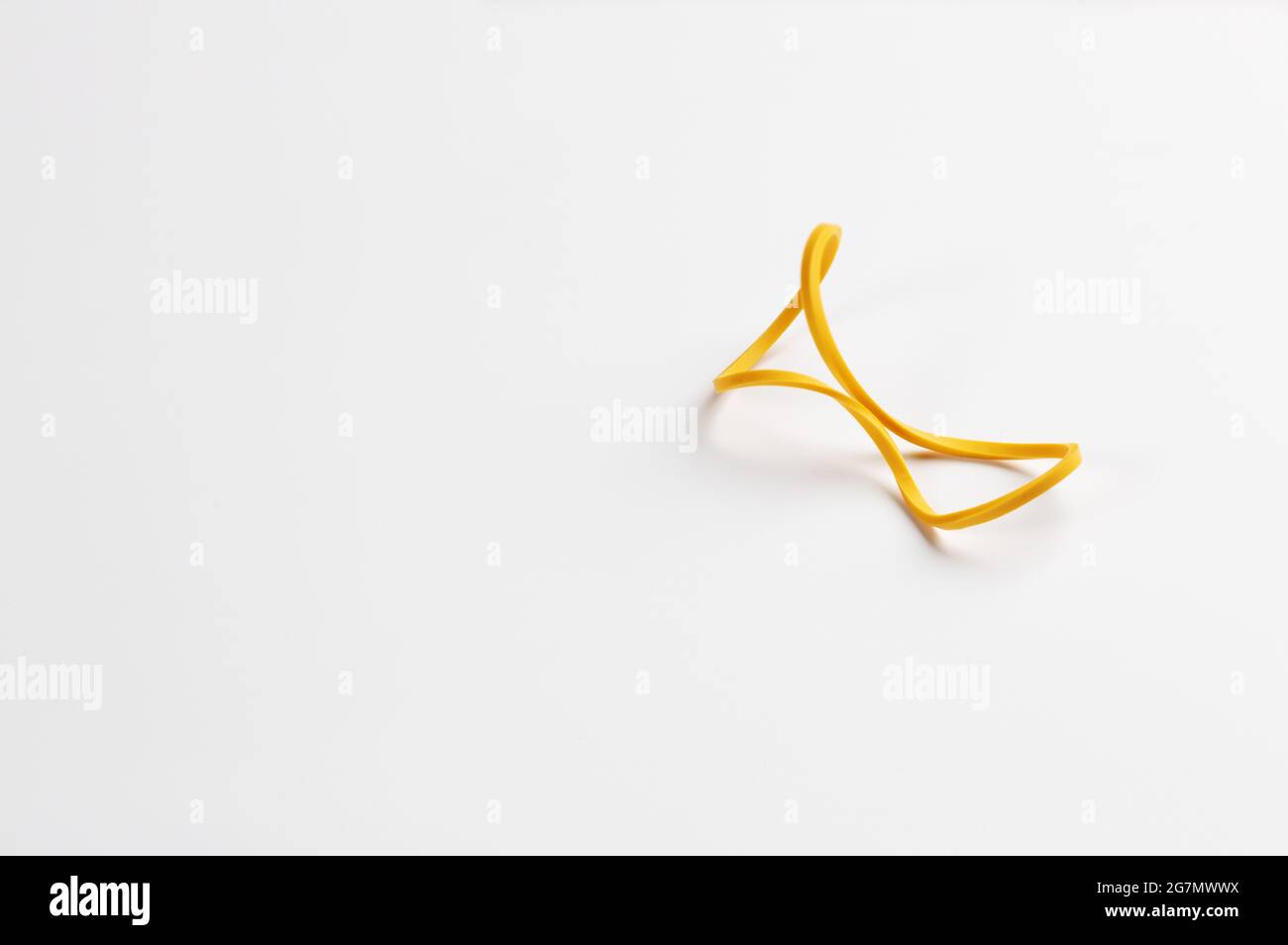 Folded rubber band isolated on white background with copy space Stock ...