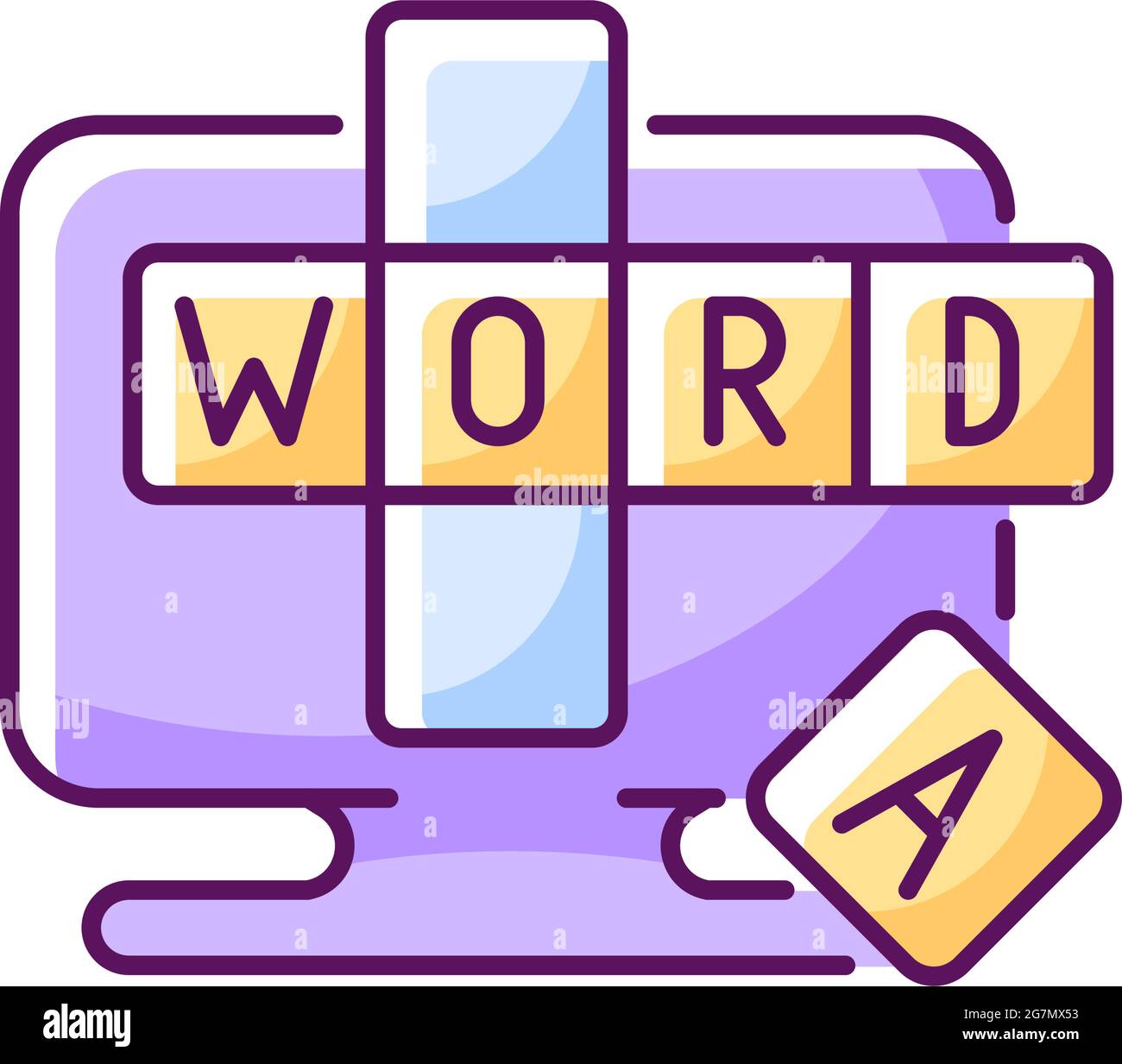 Online word games RGB color icon Stock Vector Image & Art - Alamy