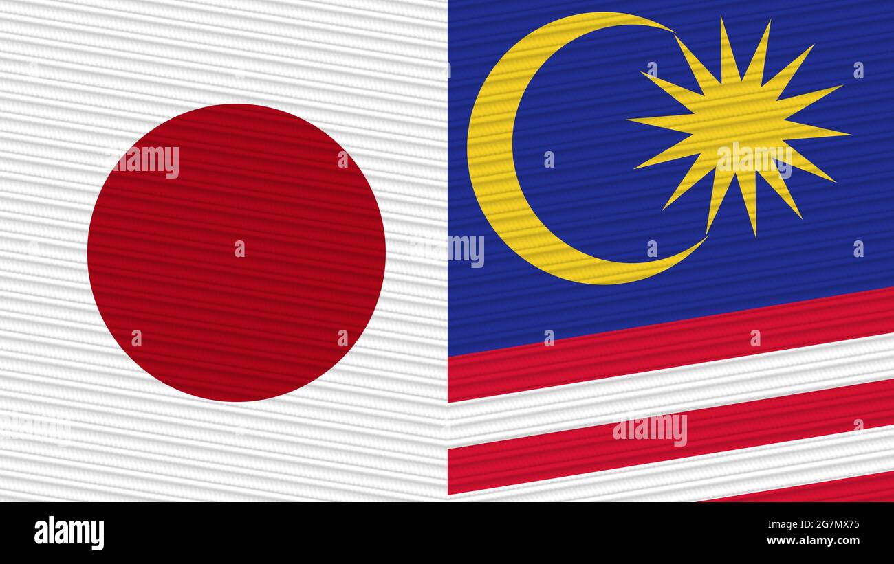 Maldives and Japan Two Half Flags Together Fabric Texture Illustration ...
