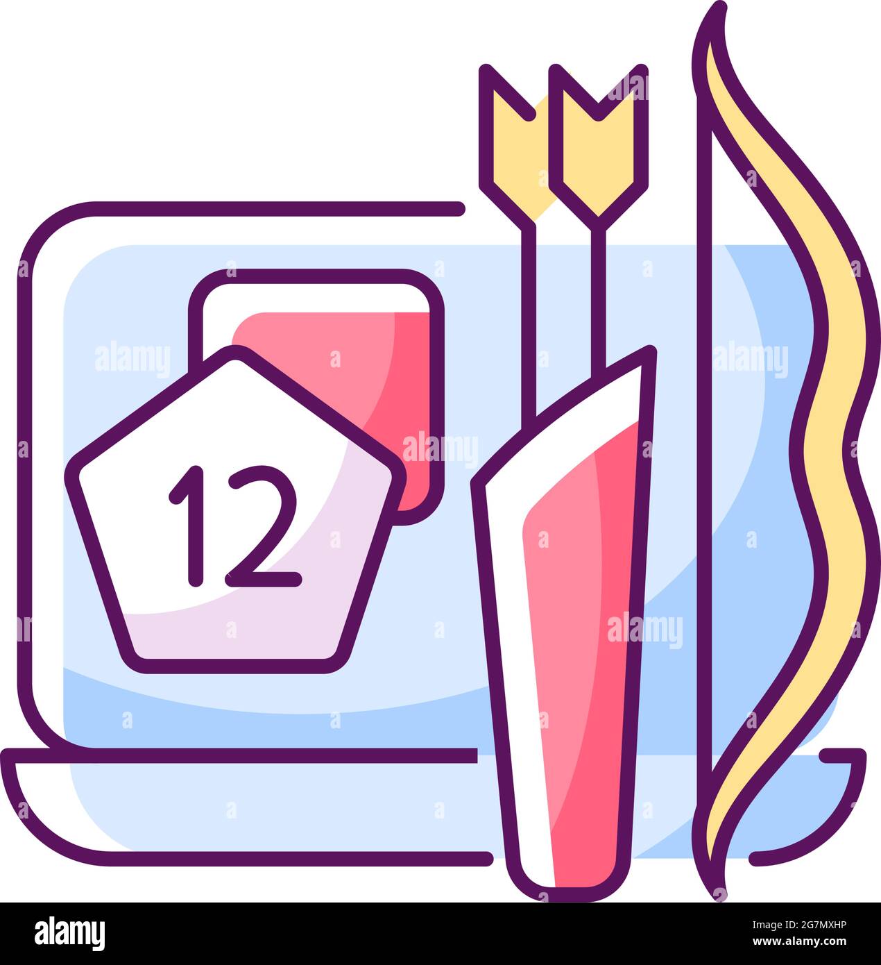 Role play game RGB color icon. Isolated vector illustration.. Users ...