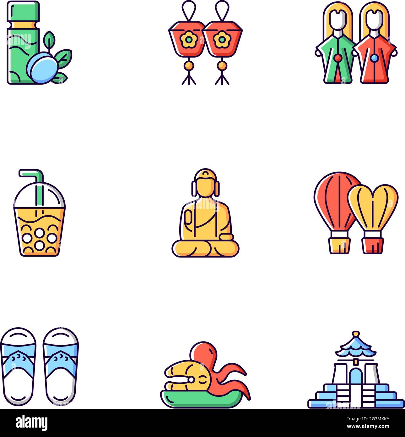 Traditional taiwanese Stock Vector Images - Alamy