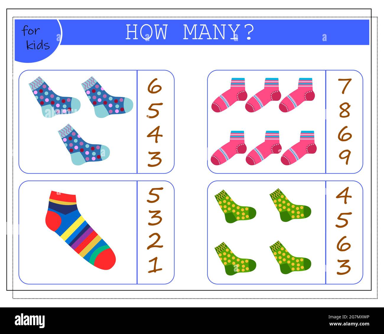 math game for kids. count how many of them there are. multi-colored ...