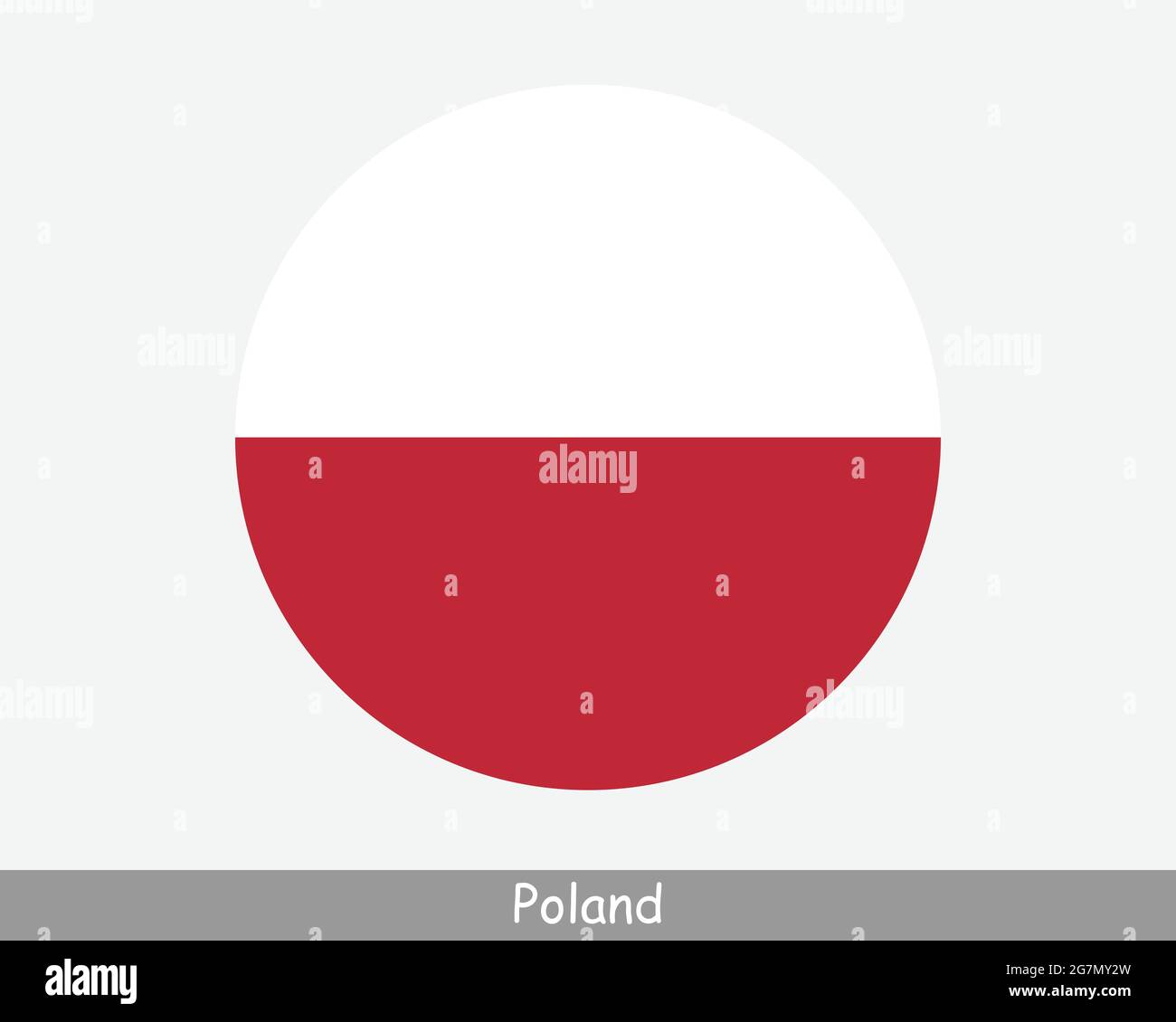 Poland Round Circle Flag. Polish Circular Button Banner Icon. Pole Flag ...