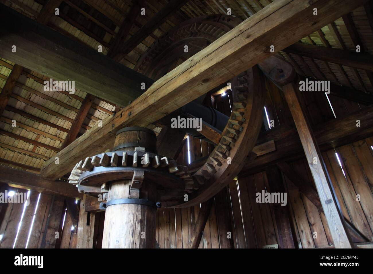 Windmill, open-air Tokarnia, Świetokrzyskie, Poland, old wooden ...