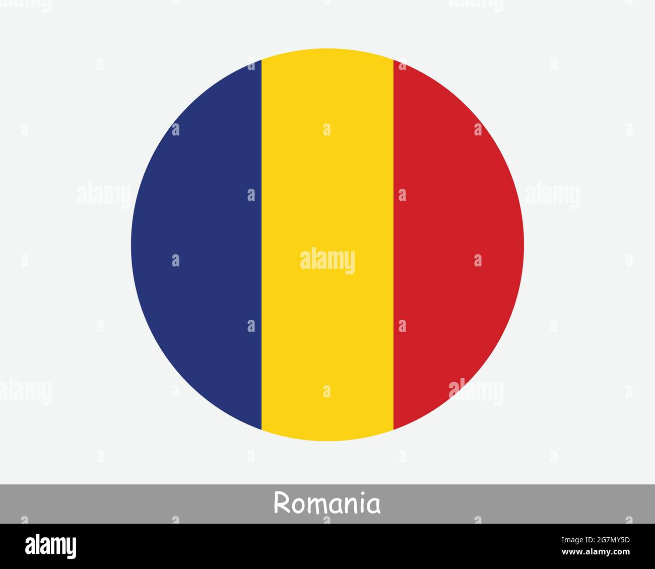 Romania Round Circle Flag. Romanian Circular Button Banner Icon. EPS ...