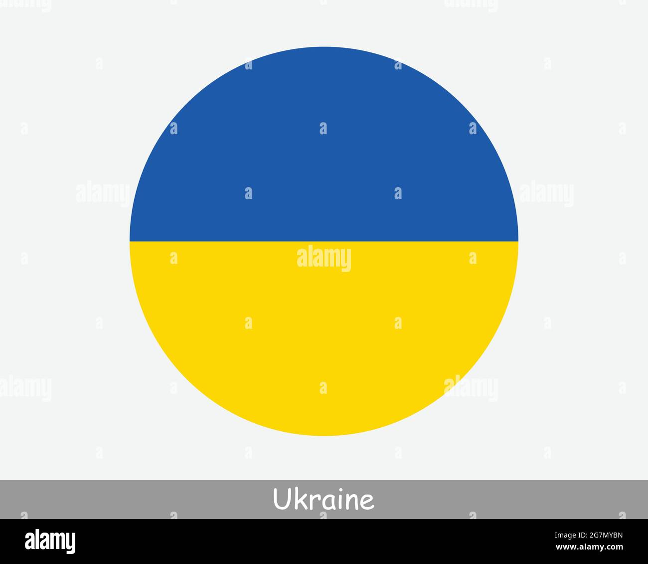 Ukraine Round Circle Flag. Ukrainian Circular Button Banner Icon. EPS ...
