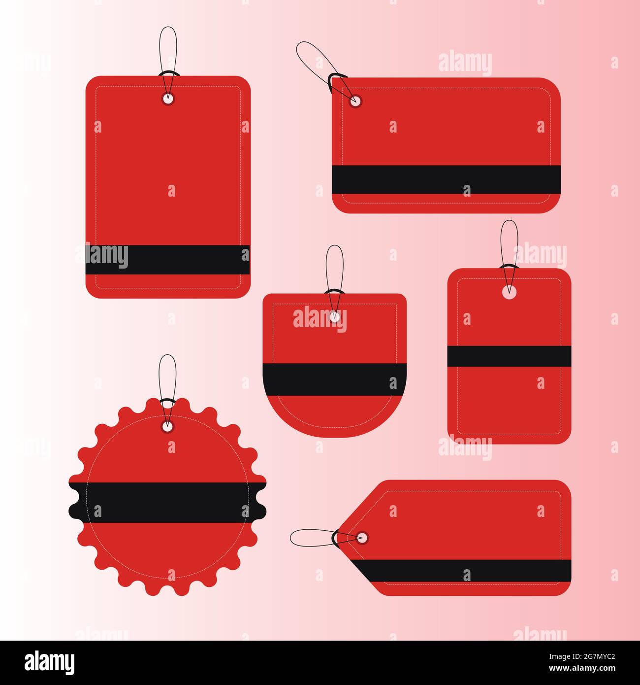 Set of sale tags and stickers, label template. Discount and price tags ...