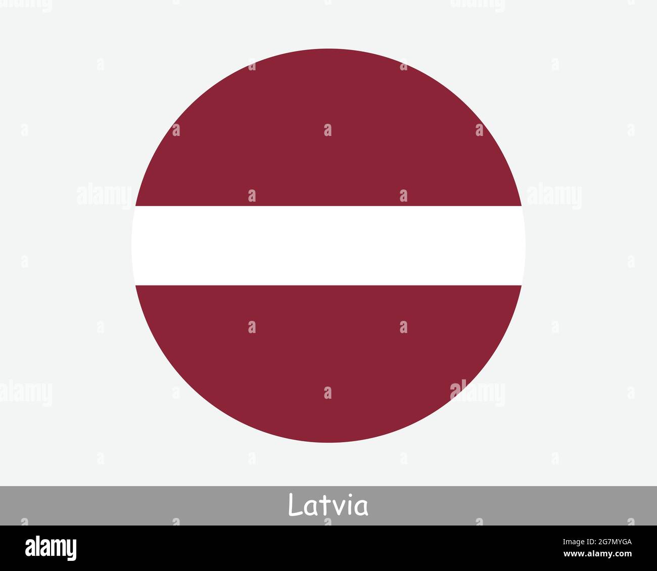 Latvia Round Circle Flag. Latvian Circular Button Banner Icon. EPS Vector Stock Vector Image ...
