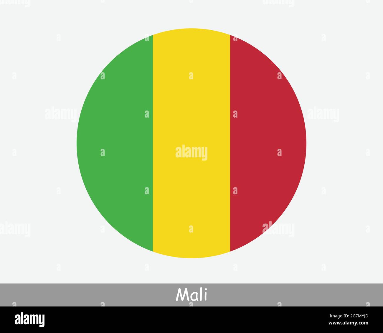 Mali Round Circle Flag. Malian Circular Button Banner Icon. EPS Vector Stock Vector Image & Art ...