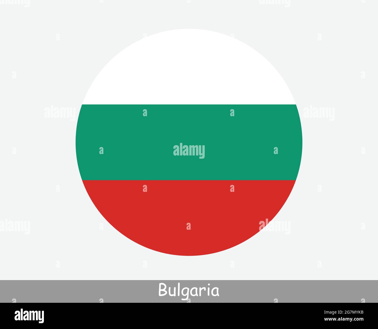 Bulgaria Round Circle Flag. Bulgarian Circular Button Banner Icon. EPS ...