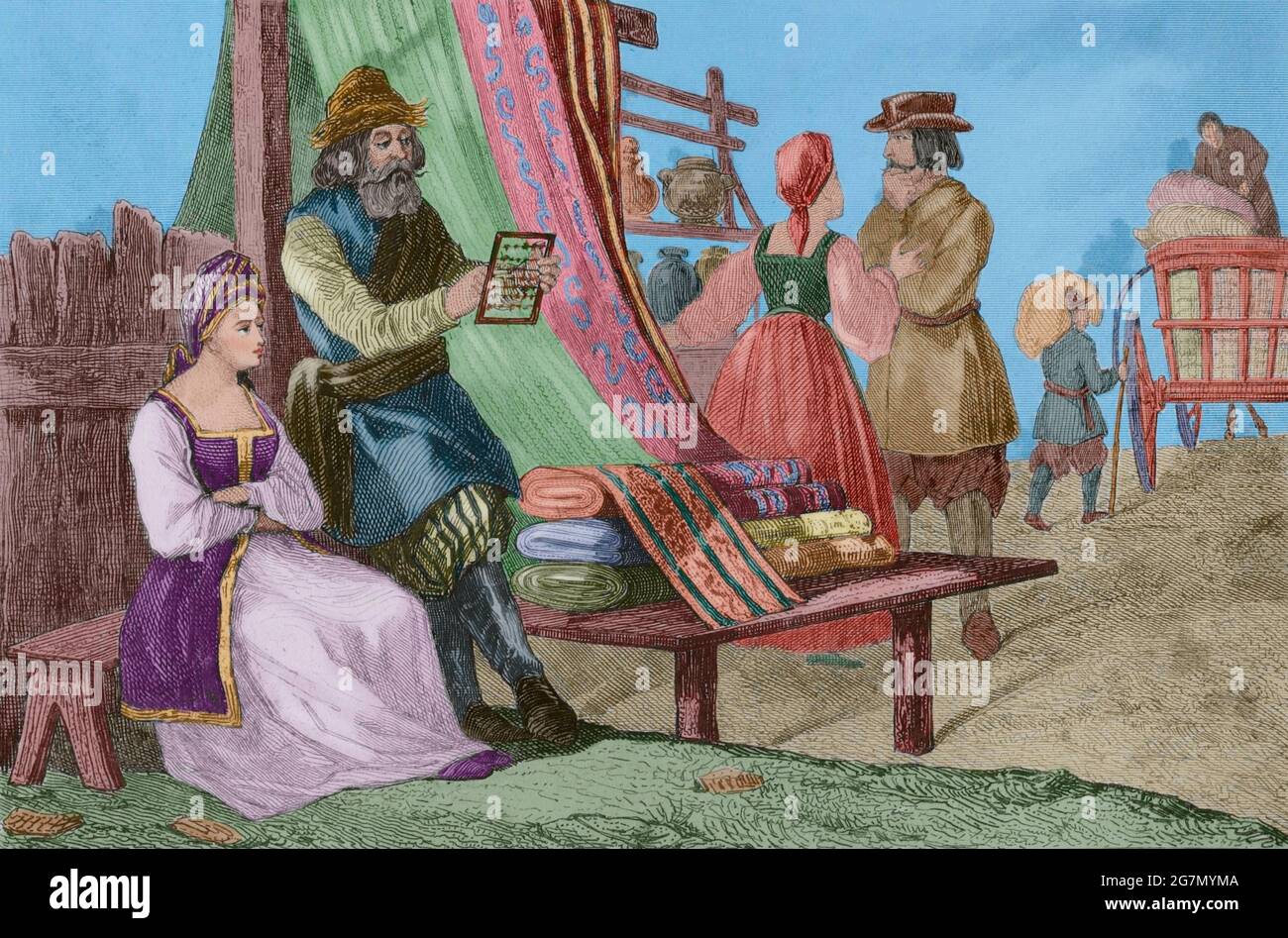 Female shopkeeper 19th century hi-res stock photography and images - Alamy