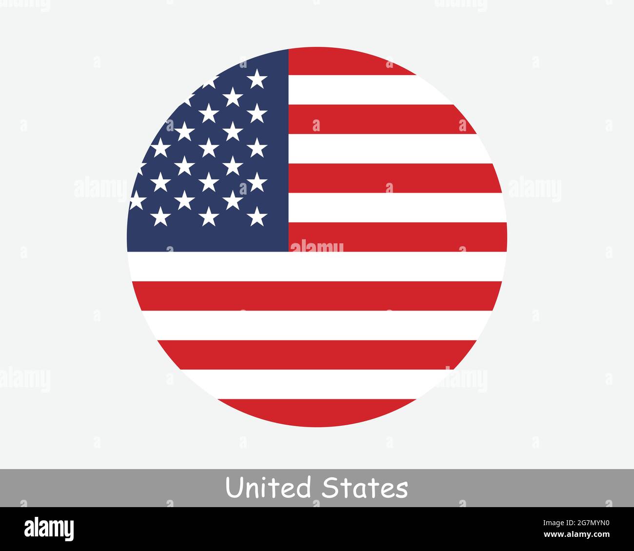 USA Round Circle Flag. United States of America Circular Button Banner ...