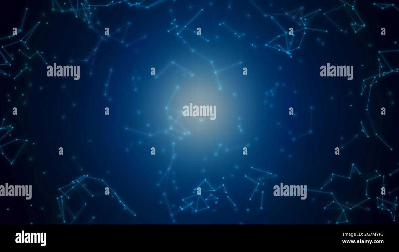 Illustration of blue technology abstract background particle Stock ...