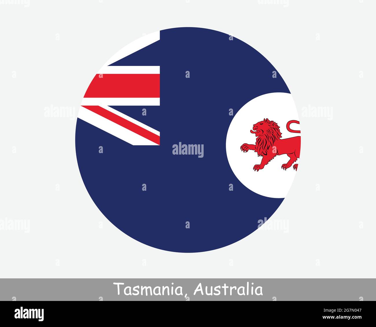 Tasmania Australia Round Circle Flag. Tas Australian State Circular ...