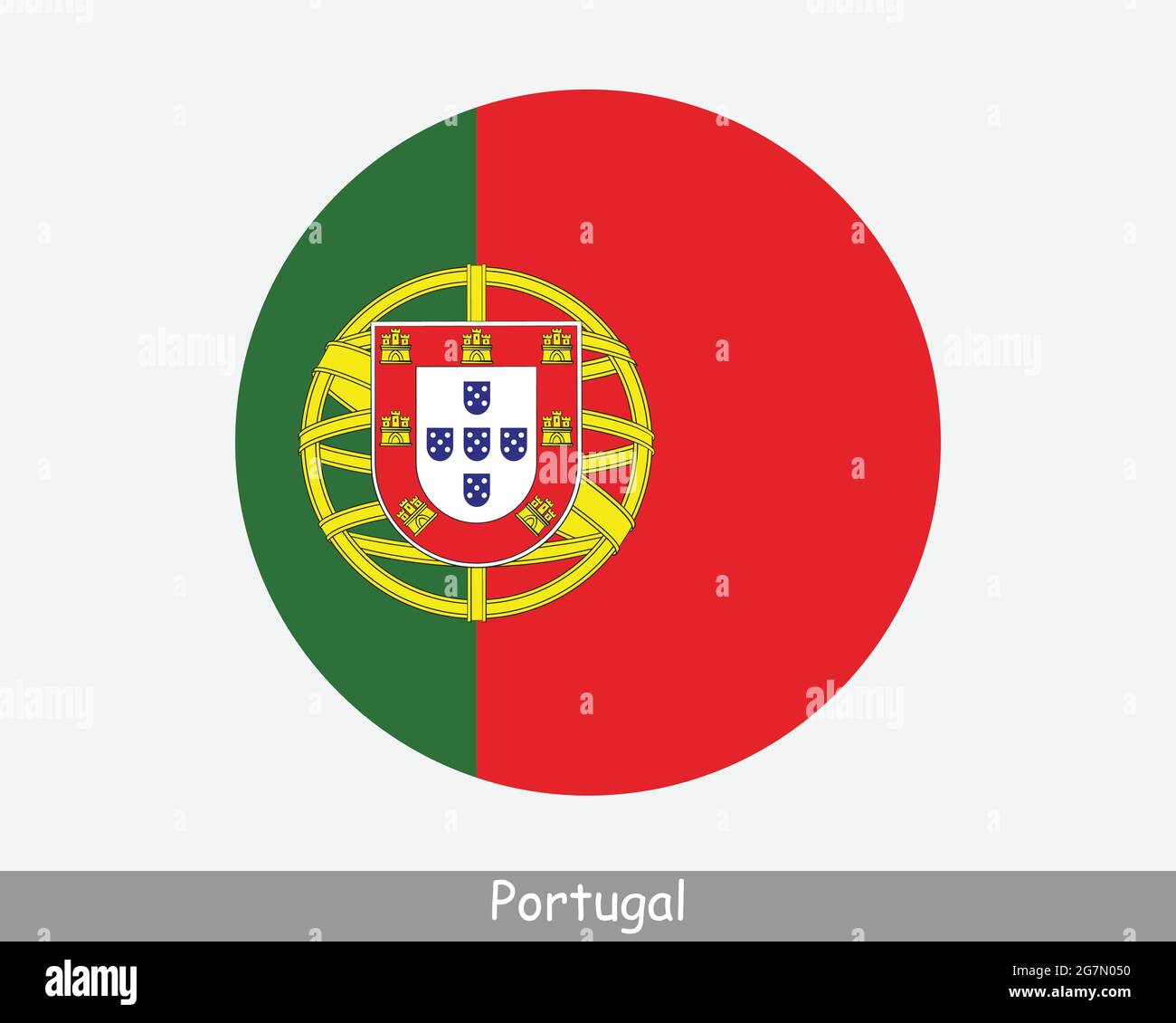 Portugal Round Circle Flag. Portuguese Circular Button Banner Icon. EPS ...