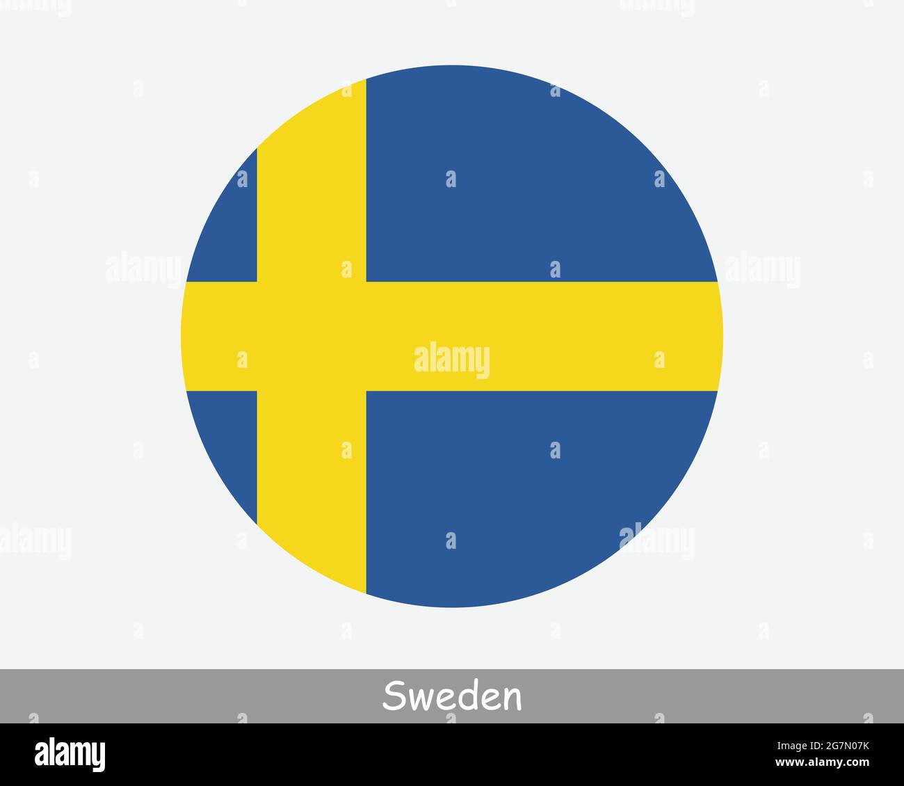 Sweden Round Circle Flag. Swedish Circular Button Banner Icon. Swede ...
