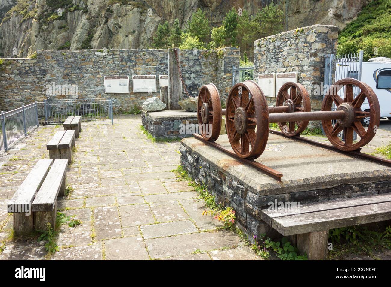 Train wheels used in the construction of the Holyhead Breakwater now on ...